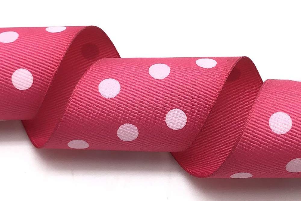 Polka Dots Wide Grosgrain Ribbon Supply With Texture Luster And Color